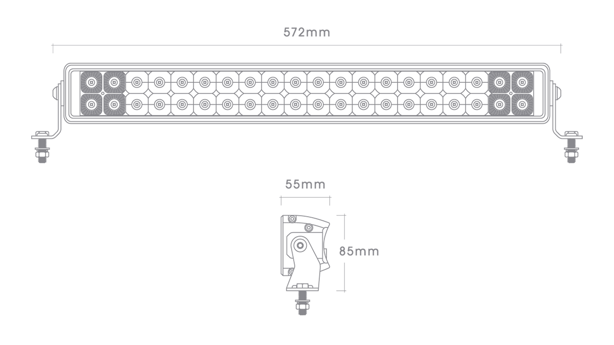 22" BIG RED LIGHT BAR - Trek Hardware
