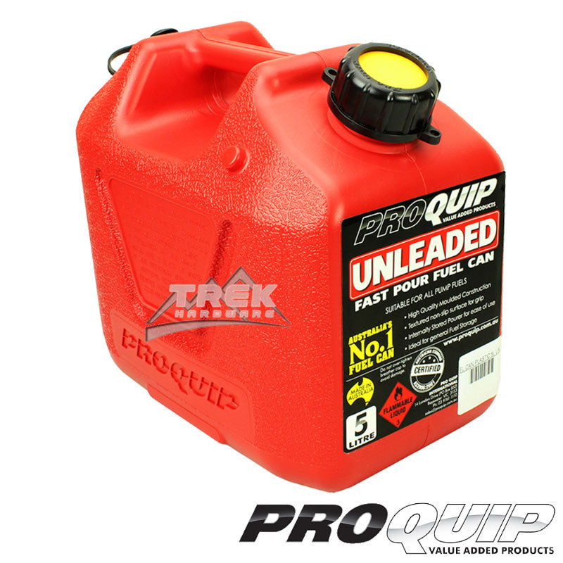 Fast Flow 5L Plastic Fuel Can Red (Unleaded) - Trek Hardware